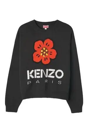 Kenzo Boke Flower Crew Neck Sweater - Black