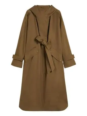 Max Mara Water-repellent Wool Gabardine Duster Coat - Brown