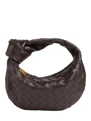 Bottega Veneta Mini Intrecciato Leather Handbag - Black