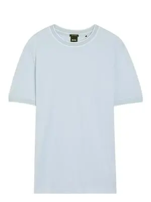 BOSS Thompson Waffle Cotton T-shirt - Blue