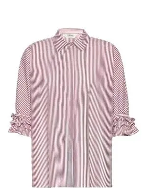 Max Mara Bordeaux Cotton Poplin Shirt - Red