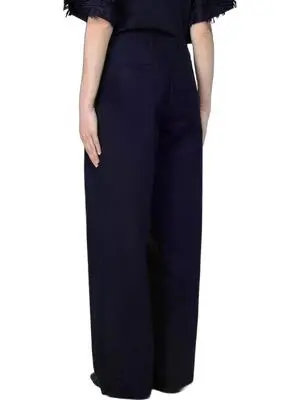 MEIMEIJ Pleated Wide-leg Trousers - Blue