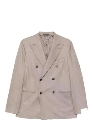 Caruso Aida Double-breasted Buttoned Blazer - Neutrals
