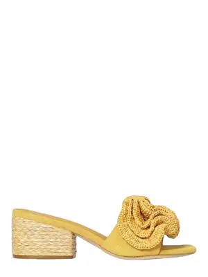 PALOMA BARCELO Polly Suede Sandals - Yellow