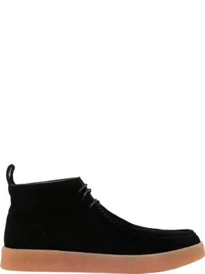 SERGIO MORETTI FIRENZE Lace-up Suede Desert Boots - Black