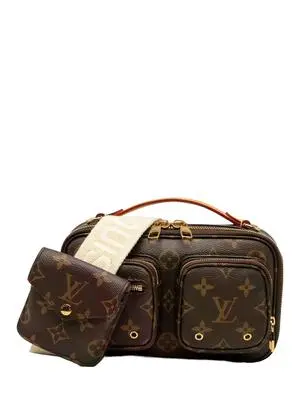 LOUIS VUITTON Louis Vuitton Monogram Utility Satchel Brown