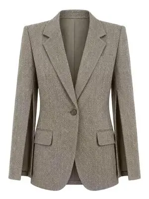 Barbara Bui Split-sleeve Single-breasted Blazer - Grey