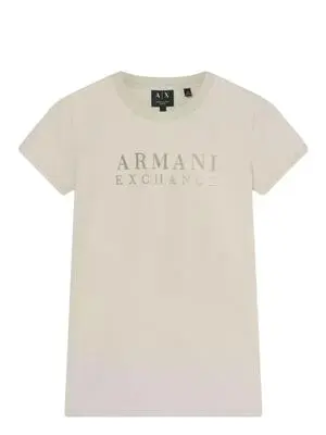 Armani Exchange Logo Print Crewneck T-shirt - Neutrals