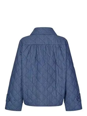 LOLLYS LAUNDRY Viola Pinstripe Quilted Jacket - Blue