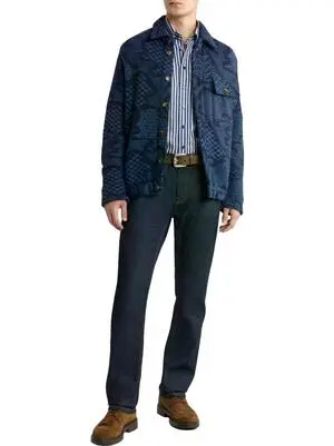 Etro Patterned Wool-blend Overshirt Jacket - Blue
