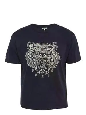 Kenzo Logo-embroidered T-shirt - Blue