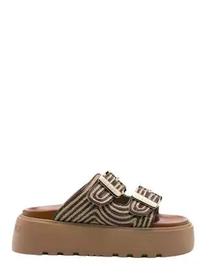 Casadei Buckle-fastening Platform Sandals - Brown