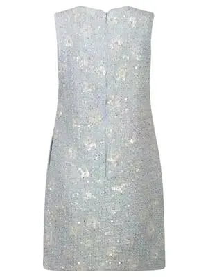 GIOVANNI PARIS Garcia Sequin-embellished Tweed Dress - Blue