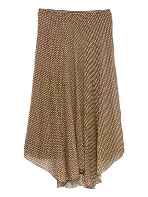 SIR. Cooper Geometric Pattern Maxi Skirt - Brown