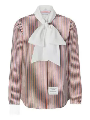 THOM BROWNE Thom Browne Striped Silk Shirt