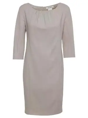 Max Mara Virgin Wool Mini Dress - Neutrals