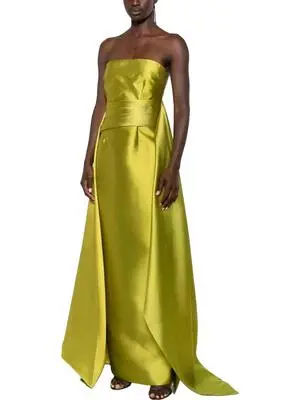 Solace London Strapless Maxi Dress - Green
