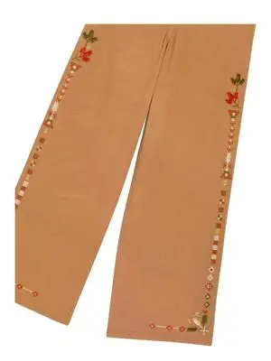 Momoni Aoki Embroidered Trousers - Neutrals