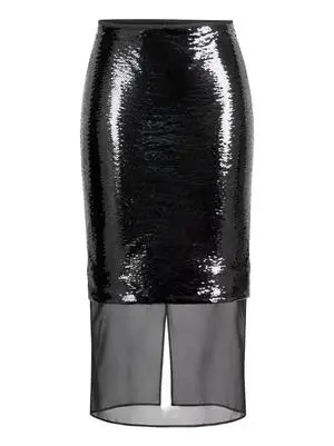 ESSE Luminessa Sequin-Embellished Midi Skirt