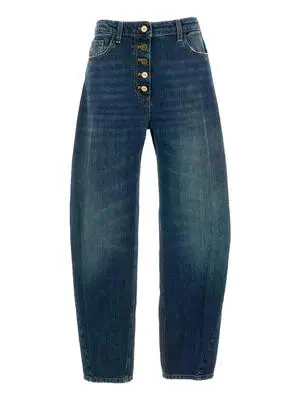 Elisabetta Franchi Button-fly Jeans - Blue