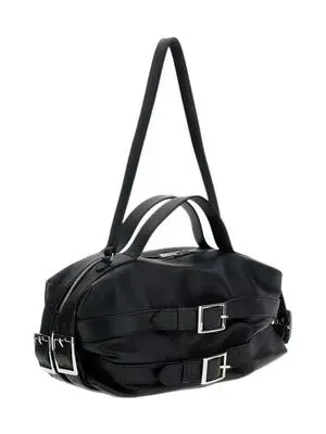 Simone Rocha Biker Buckled Leather Shoulder Bag - Black