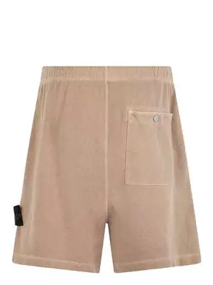Stone Island Logo Patch Elasticated Waist Shorts - Neutrals