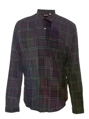 Burberry Nova Check Plaid-pattern Shirt - Blue