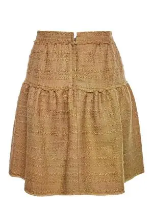 Dolce & Gabbana Zip-fastening Tweed Mini Skirt - Brown