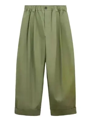 Marni Canvas Pleated Trousers - Green