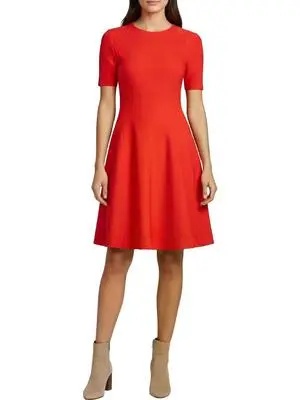 Alexander McQueen Jacquard Knit Midi Dress - Red