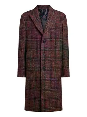 Etro Wool And Cashmere Check Motif Coat - Red