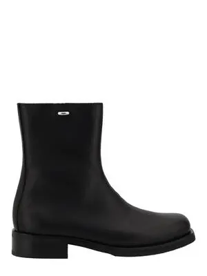 OUR LEGACY OUR LEGACY Camion Leather Ankle Boots With Block Heel And Side Zip