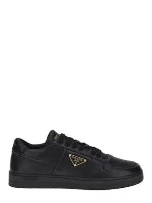 Prada Downtown Leather Sneakers - Black