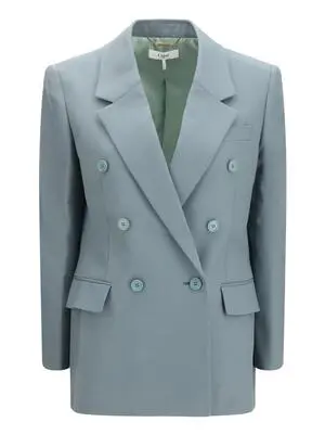 Chloé Double-breasted Tailored Blazer - Green