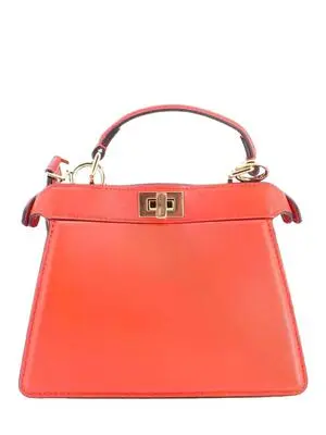 Fendi Peekaboo Iseeu Petite Leather Crossbody Bag - Red