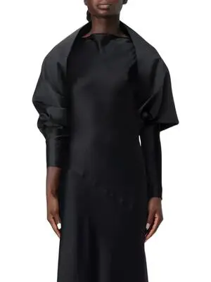 Alberta Ferretti Satin Stole Jacket - Black