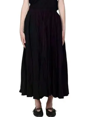 MEIMEIJ Pleated Midi Skirt - Black