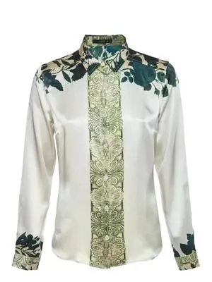 Etro Silk Floral Print Shirt - Neutrals