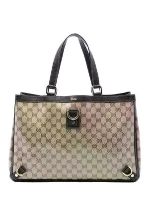 Gucci Gg Crystal Abbey D Ring Tote Bag - Neutrals