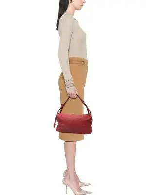 LOUIS VUITTON Monogram Mahina Galatea Pm Shoulder Bag - Red