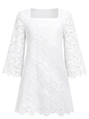 Simkhai Mini Hana Lace Dress - White