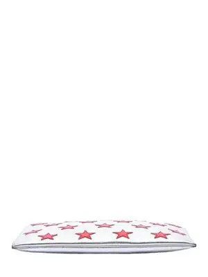 Saint Laurent Leather Star Clutch Bag - Silver