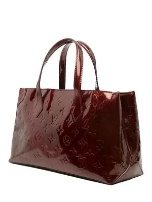 LOUIS VUITTON Monogram Vernis Wilshire Pm Handbag - Red