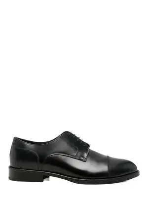 VELA SHOP Leather Derby Shoes - Black