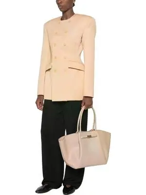 DEMELLIER Small New York Leather Tote Bag - Neutrals
