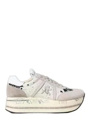 Premiata Beth Snake-effect Sneakers - Neutrals