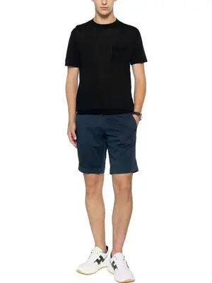 VELA SHOP Chest-pocket Short-sleeve T-shirt - Blue