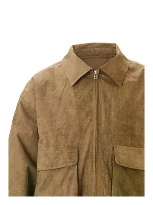 Estudio Niksen Acid-wash Bomber Jacket - Brown
