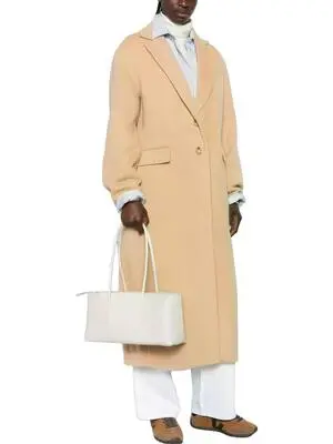 Vince Notched Lapels Single-breasted Coat - Neutrals