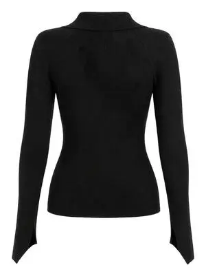 GRACE LING Angular Collar Shirt - Black